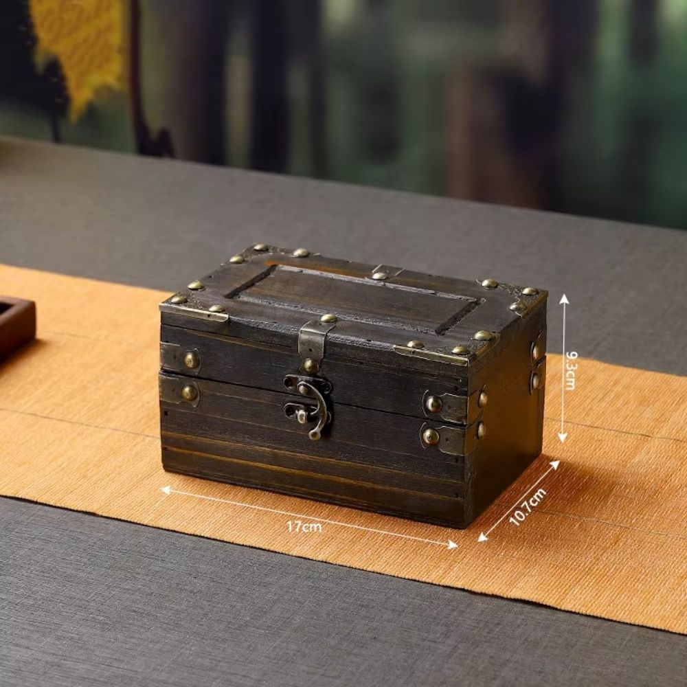 Coffre médiéval noir vintage - Blog Médiéval